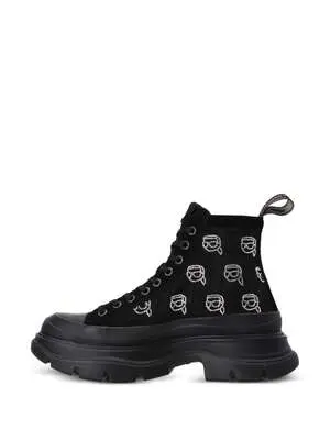 Karl Lagerfeld Luna Rhinestone Mesh Boots