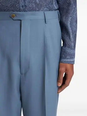 Etro Pleated Trousers - Blue
