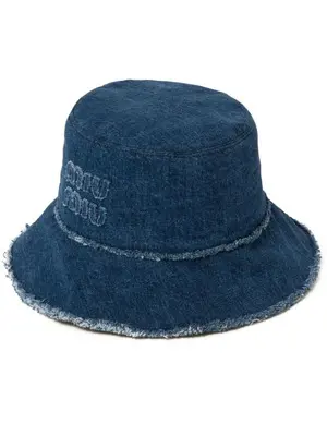 Miu Miu Denim Bucket Hat - Blue