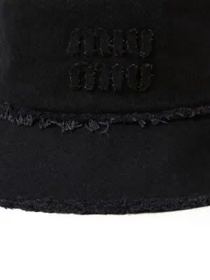 Miu Miu Denim Bucket Hat - Black
