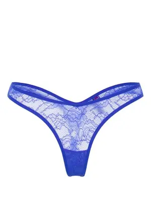 MAISON CLOSE Flashback Néon Lace Briefs - Blue