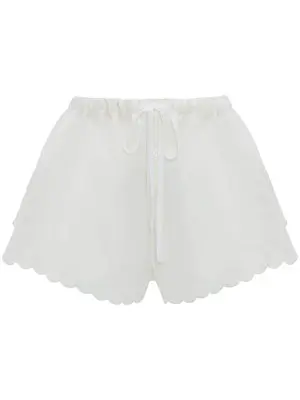Victoria Beckham Embroidered Drawstring-waist Shorts