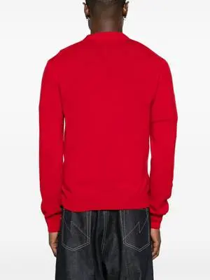 Play Comme Des Garcon Double-heart Wool Cardigan