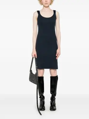 Helmut Lang Fine-ribbed Mini Dress - Blue