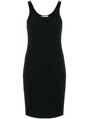 Helmut Lang Fine-ribbed Mini Dress - Black