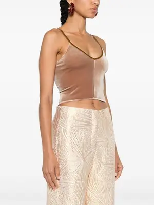 FORTE_FORTE Velvet Cropped Top