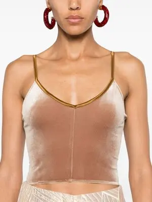 FORTE_FORTE Velvet Cropped Top