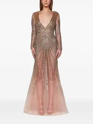 ROOM76 Sequin-embellished Gathered Dress