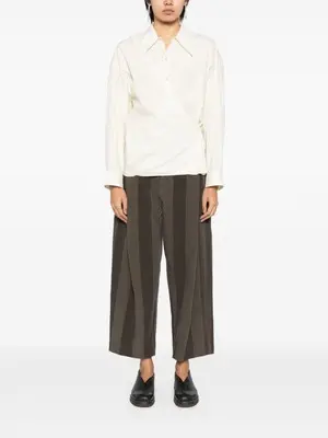 UMA WANG Virgin Wool Blend Striped Trousers