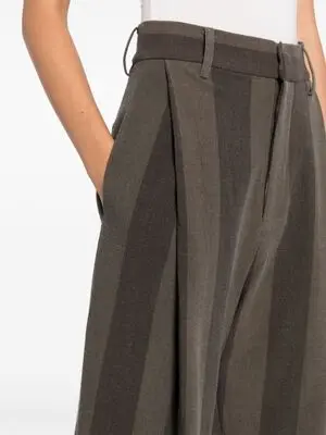 UMA WANG Virgin Wool Blend Striped Trousers