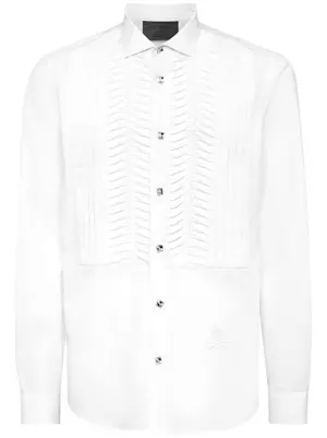 Philipp Plein Black Tie Long-sleeve Shirt