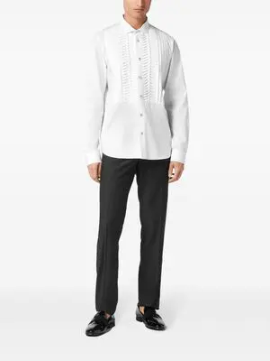 Philipp Plein Black Tie Long-sleeve Shirt