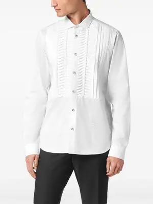 Philipp Plein Black Tie Long-sleeve Shirt