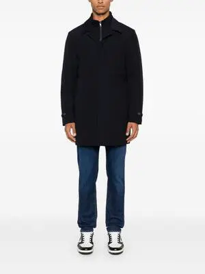 FAY Layered-effect Coat - Blue