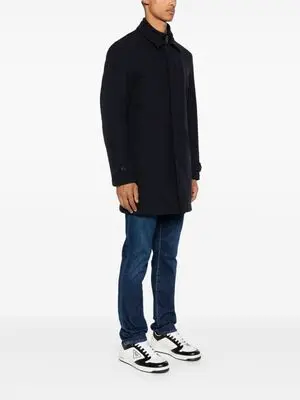 FAY Layered-effect Coat - Blue