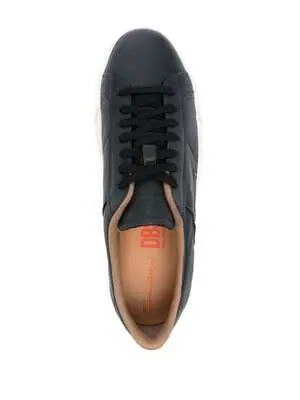 Santoni Leather Sneakers - Blue