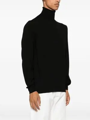 ZANONE Fine-knit Roll Neck Sweater - Black