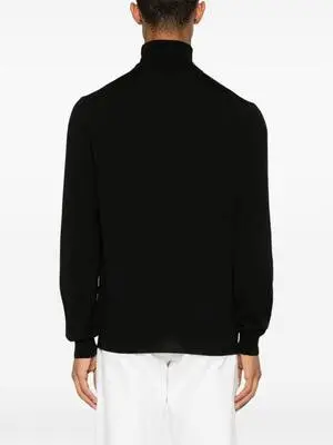 ZANONE Fine-knit Roll Neck Sweater - Black
