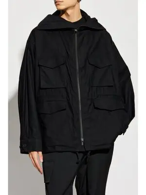 Yohji Yamamoto Zip-up Hooded Jacket