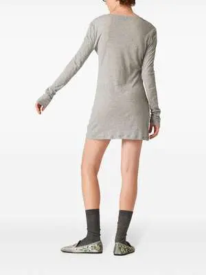 Miu Miu Ribbed Knit Jersey Dress