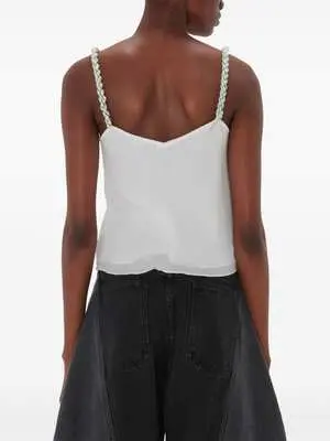 JW Anderson Tassel-strap V-neck Top - White