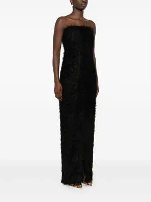 TOTEME Strapless Fil-coupé Dress - Black