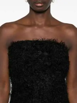 TOTEME Strapless Fil-coupé Dress - Black