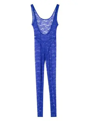 MAISON CLOSE Flashback Néon Open-back Catsuit - Blue