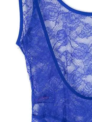MAISON CLOSE Flashback Néon Open-back Catsuit - Blue