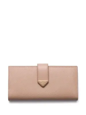 Prada Large Leather Wallet - Pink