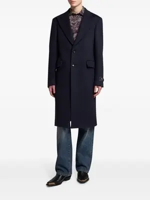 Etro Cashmere Knee-length Coat - Blue