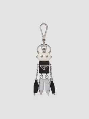 Prada Saffiano Leather Robot Keychain Trick - Multicolor