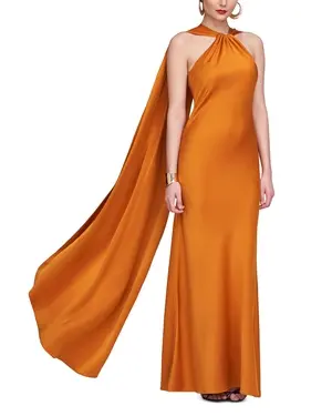 Halston Reta Cape Gown