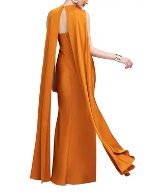 Halston Reta Cape Gown