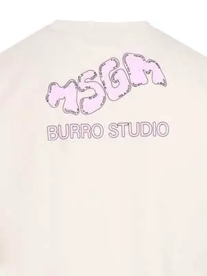 MSGM Graphic-print Cotton T-shirt