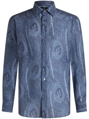 Etro Paisley-print Shirt - Blue