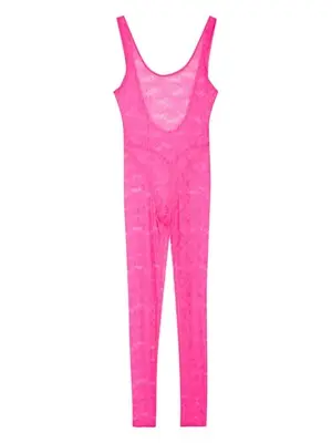 MAISON CLOSE Flashback Néon Open-back Catsuit - Pink