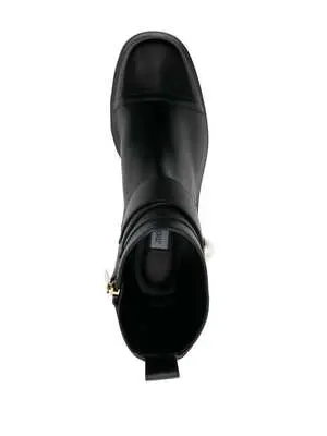 JIMMY CHOO Meena Calf Leather Ankle Boots - Black