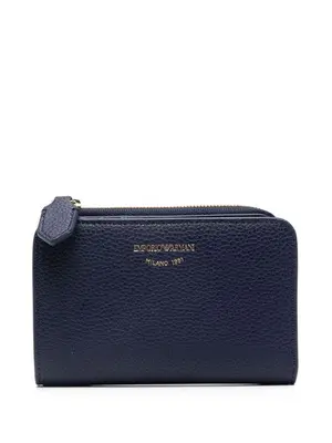 Emporio Armani Logo-debossed Wallet - Blue