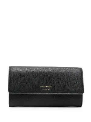 Emporio Armani Logo-debossed Wallet - Black