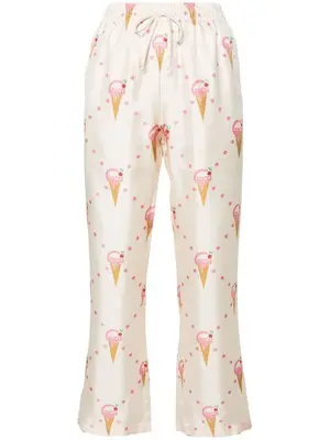 Gucci Ice-cream Print Satin Trousers