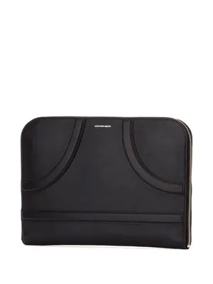 Alexander McQueen Logo-stamp Leather Clutch