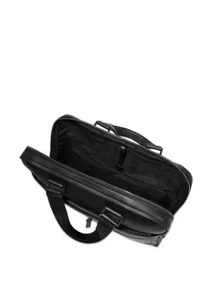 LANCEL Logo-embossed Leather Laptop Bag - Black