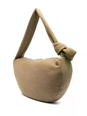 ALYSI Wool Shoulder Bag - Brown