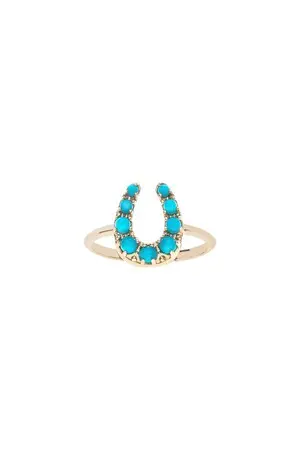 JANE WIN Lucky Baby Horseshoe Ring - Gold
