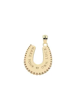 JANE WIN Feeling Lucky Mother Of Pearl Horseshoe Pendant