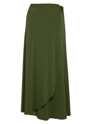 ERES Julieta Tie-waist Sarong Skirt Vert Mousse