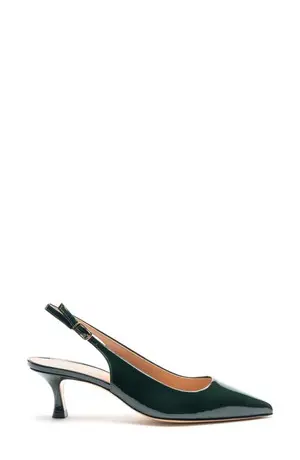 Bruno Magli Palerma Pointed-toe Slingback Pumps - Emerald Patent