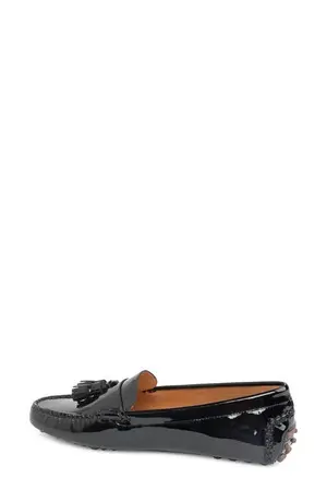 PATRICIA GREEN Jordan Moc Toe Loafer - Black Patent