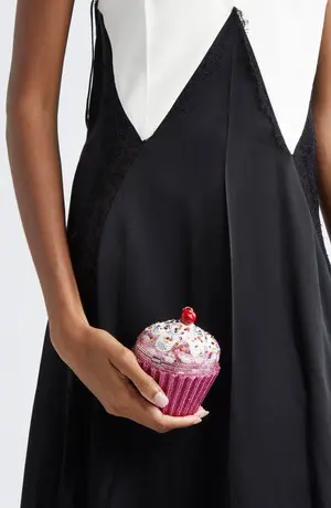 Judith Leiber Cherry Cupcake Crystal Clutch